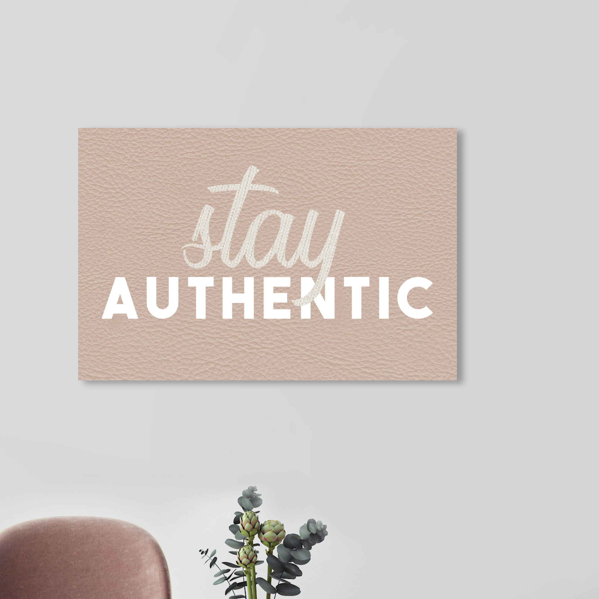 Oliver Gal Stay Authentic - Textual Art on Canvas | Wayfair