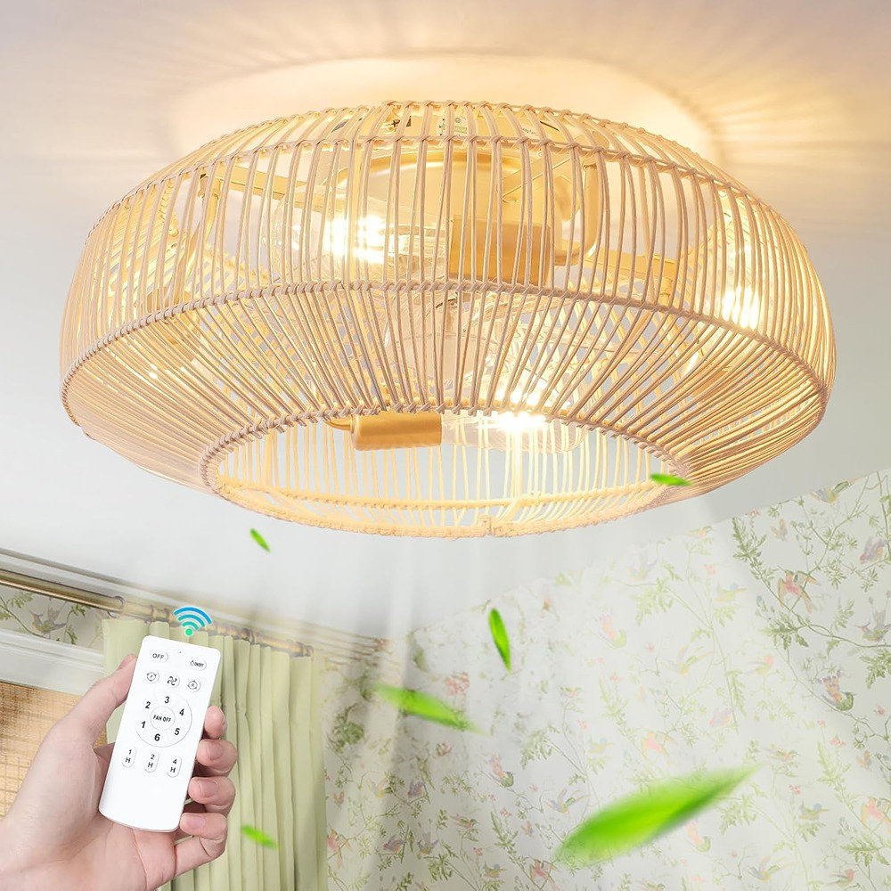 Bay Isle Home™ Ceiling Fan With Lights Remote Control, 52 Inch, Bru ...