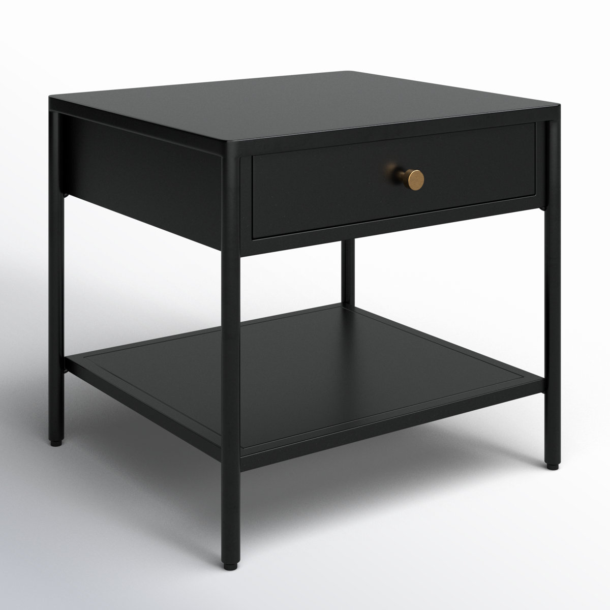 Four Hands Soto Iron End Table with Storage & Reviews | Perigold