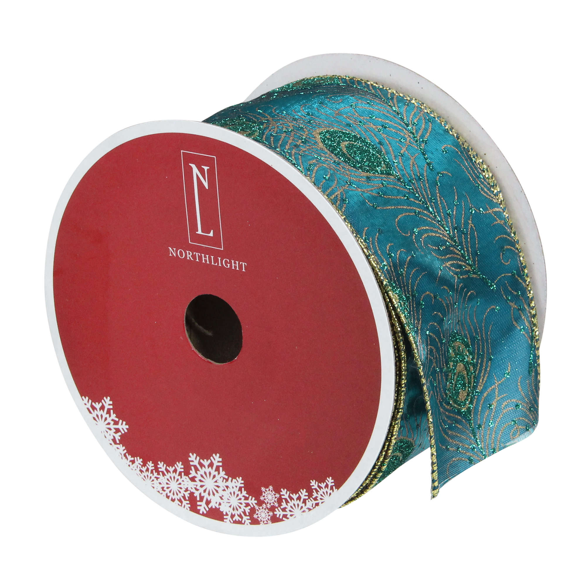 Northlight Seasonal Green and Gold Peacock Feather Christmas Wired ...