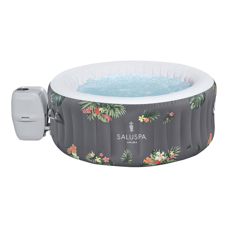 Bestway 3 - Person 110 - Jet Vinyl Round Inflatable Hot Tub in Gray ...