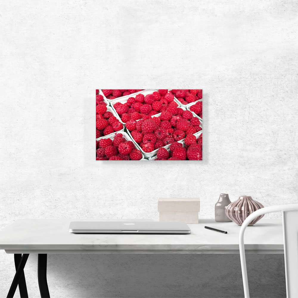 ARTCANVAS Raspberries in Box Home Decor - Wrapped Canvas Photograph ...
