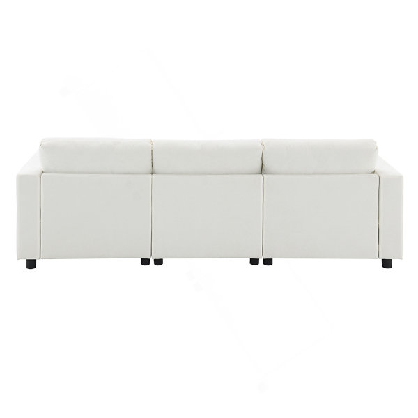 Hokku Designs 86.5'' Chenille Modular Sectional Sofa With Storage ...