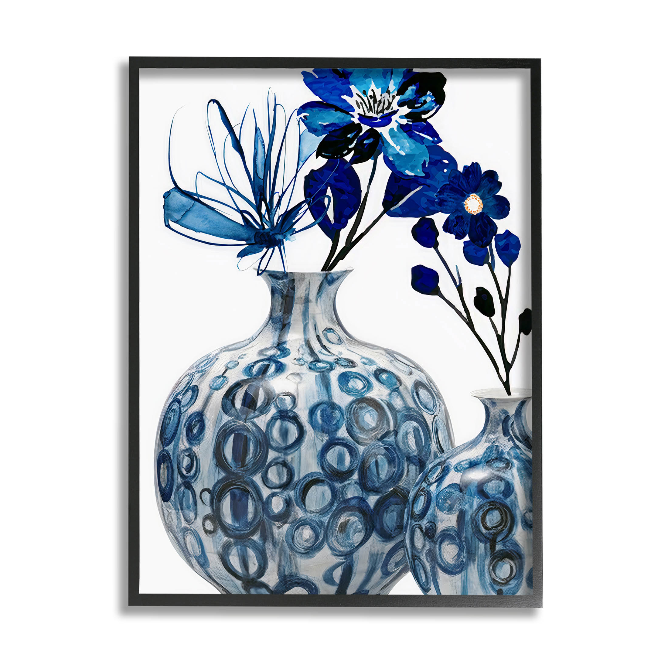 Stupell Industries Modern Blue Flower Arrangement Giclee Art By Jesse ...