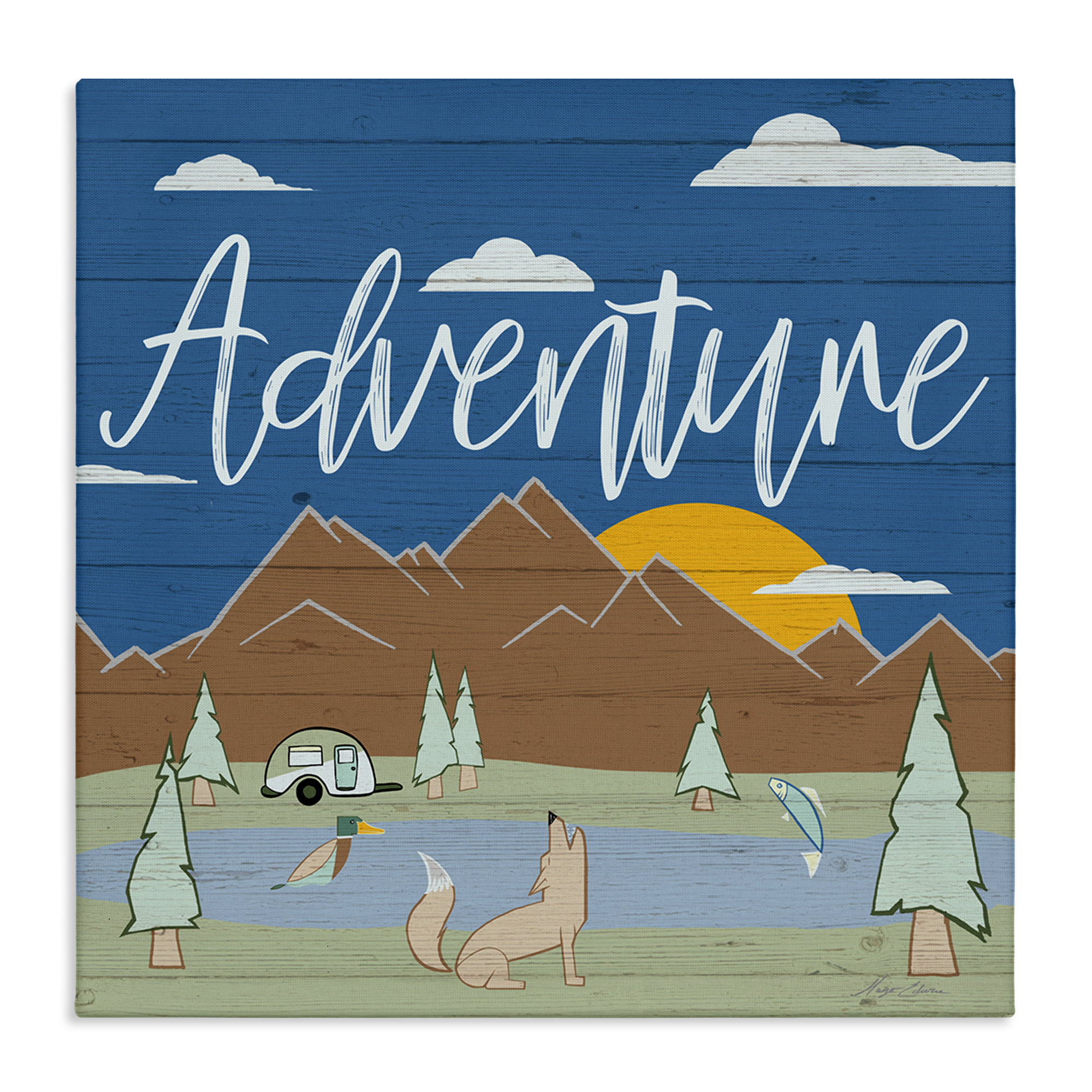 Millwood Pines Rustic Adventure Landscape Canvas Wall Art by Hugo ...