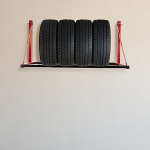 Stalwart Adjustable Length Tire Storage Rack - Wall Mounted Garage ...