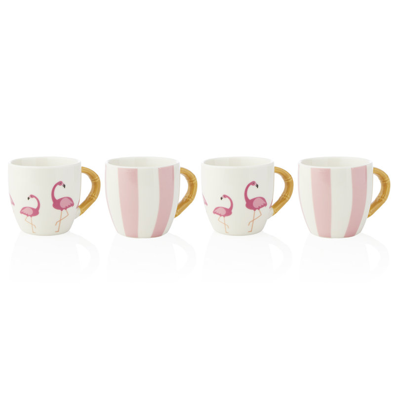 Jill Zarin Flamingo Espresso Mug, Set Of 4 & Reviews | Wayfair