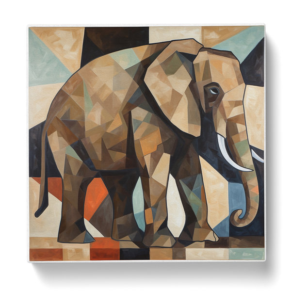 Latitude Vive Elephant Cubism No.4 - Print | Wayfair.co.uk