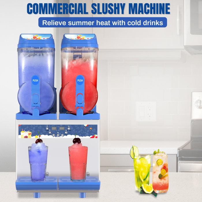 XPW Countertop Snow Cone Machine 1000W 30L Tanks Commercial Slushy ...