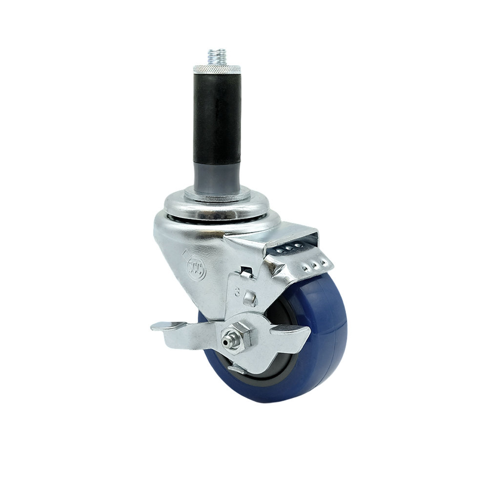 Service Caster Polyurethane Expanding Caster with Brake | Wayfair