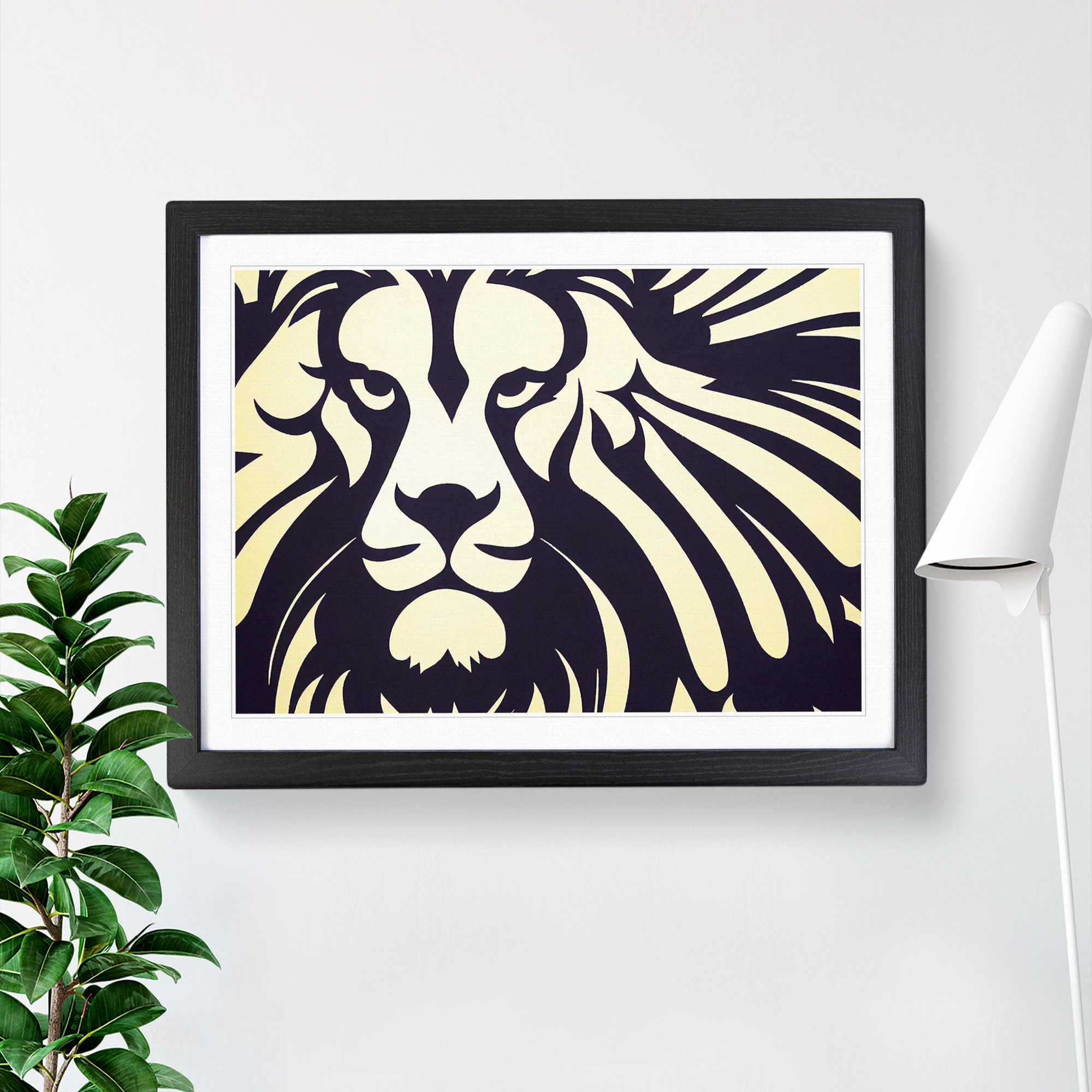 Latitude Vive Lion Deco Vol.1 Abstract - Picture Frame Graphic Art ...