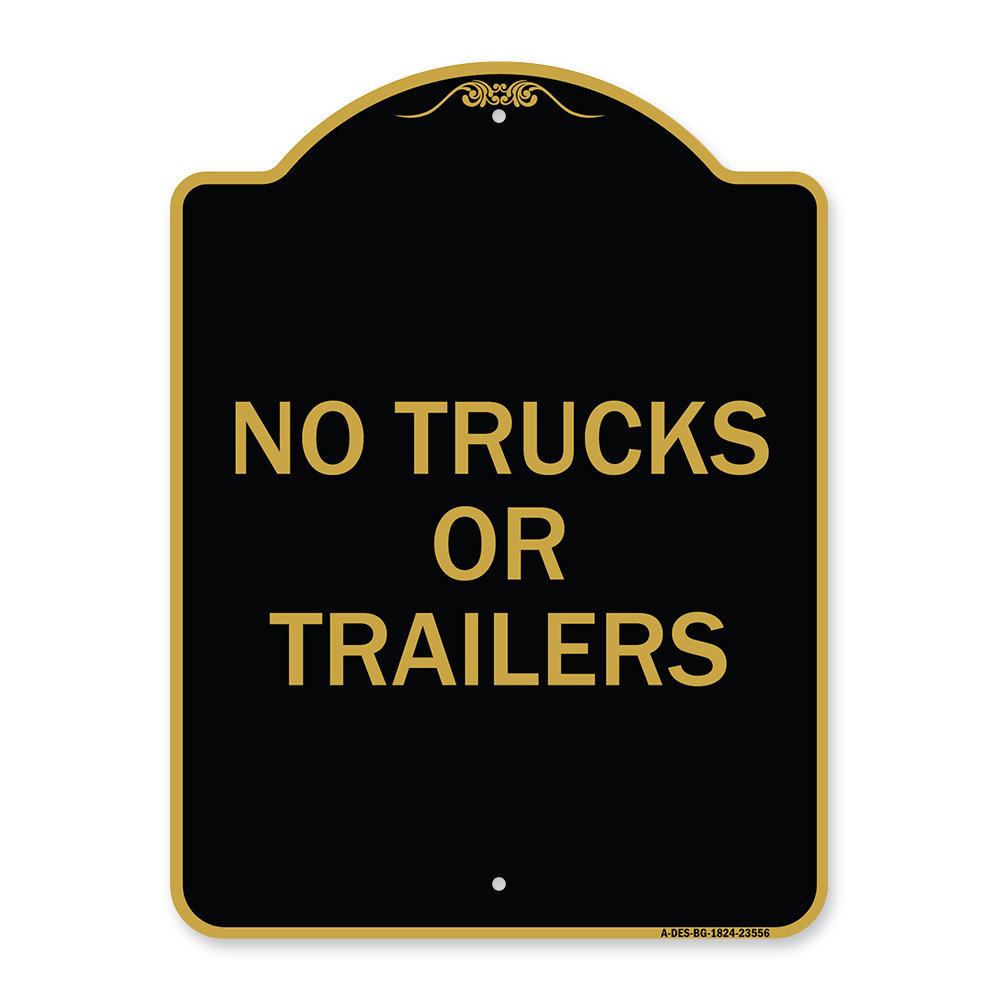 Signmission Designer Series Sign - No Trucks Or Trailers | Green ...