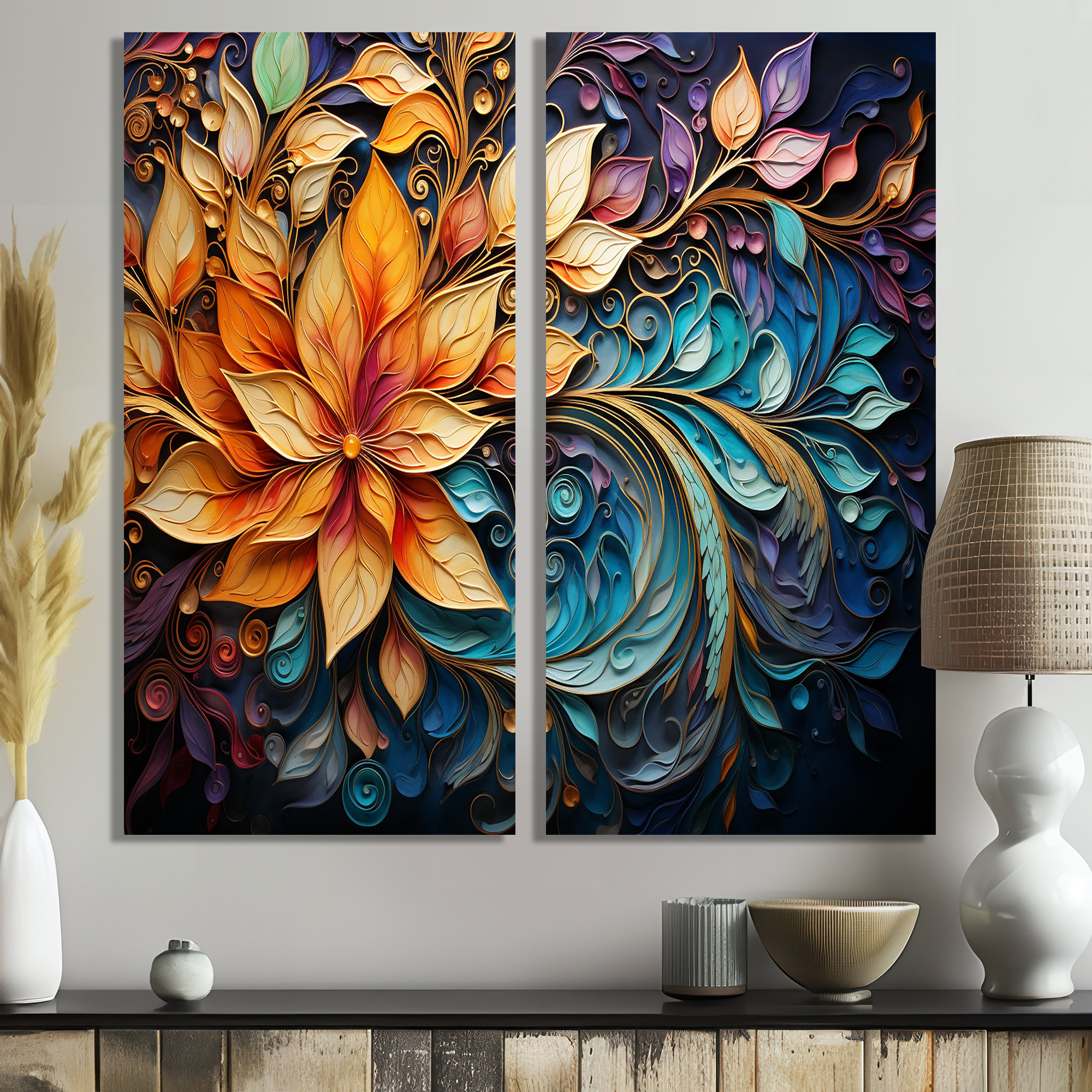 Winston Porter Colorful Indian Art Mystic Rangoli I - Multi-Color Wall ...