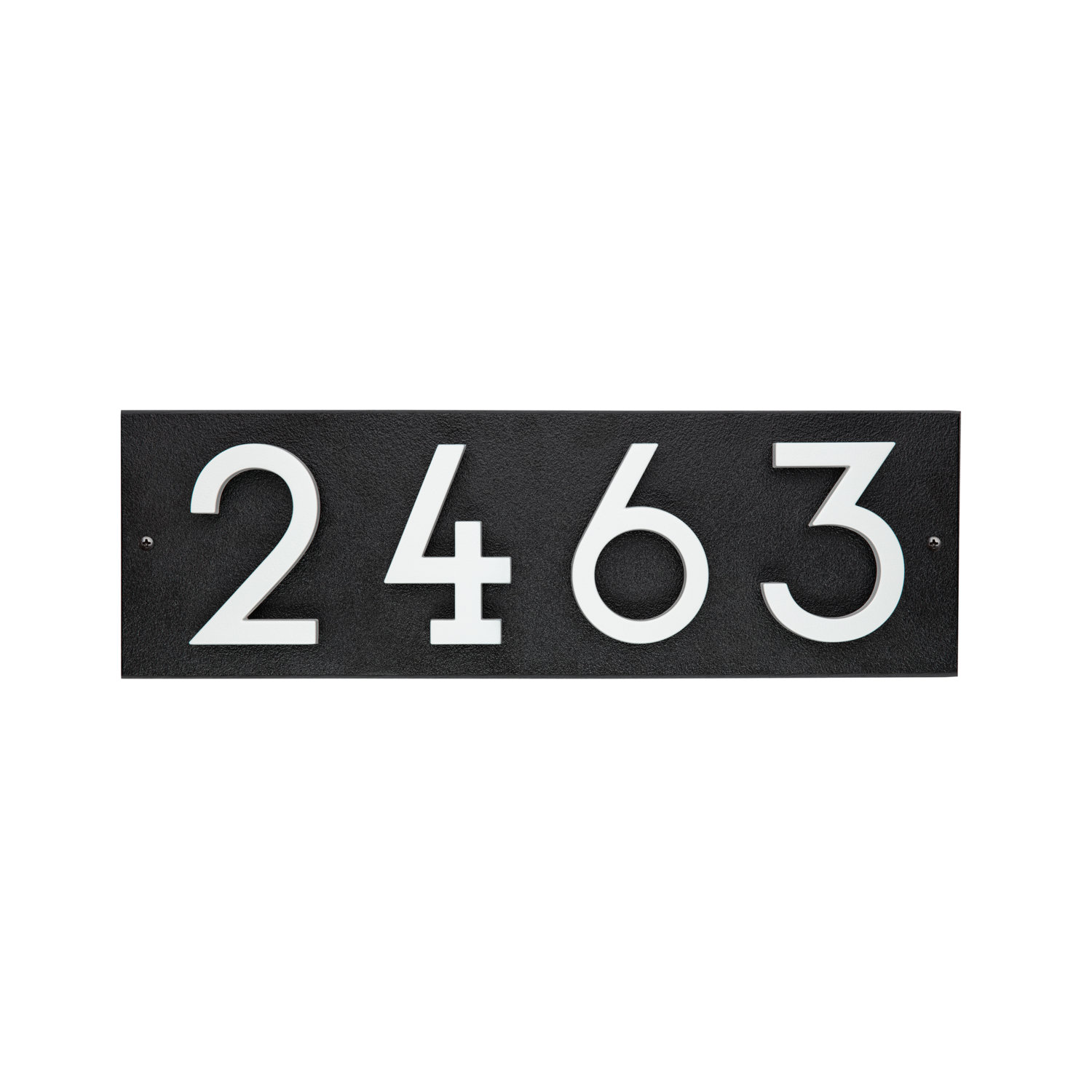 Whitehall Products Floating Stand-Off 4-Number Horizontal Sign, Black ...