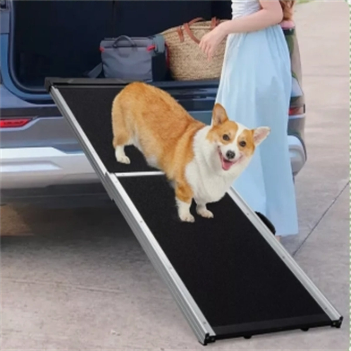 Tucker Murphy Pet™ Aluminum Dog Ramp For Car, Dog Portable Step Ramp ...