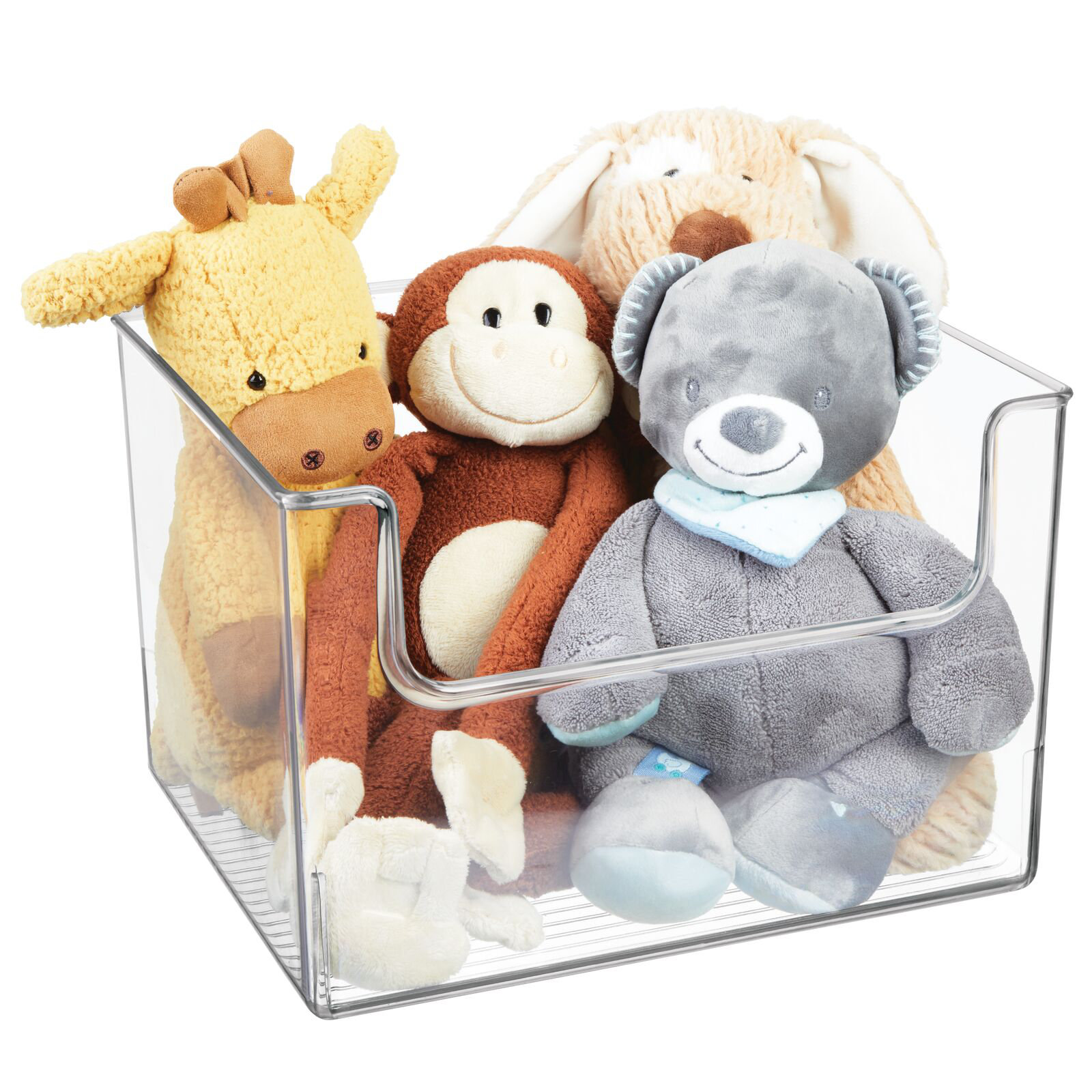 mDesign Open Front Plastic Storage Bin Set | Wayfair