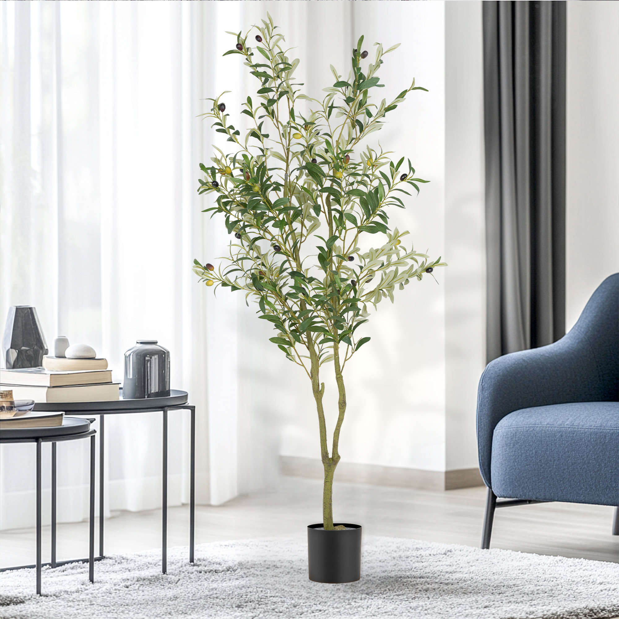 GenMous & Co 5'H Olive Tree Faux Plant & Reviews | Wayfair