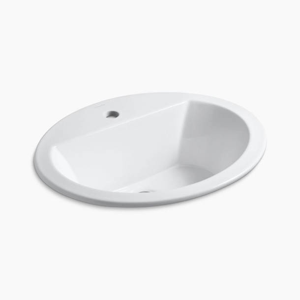 American Standard Aqualyn 17.38'' Ceramic Oval Drop-in Bathroom Sink ...