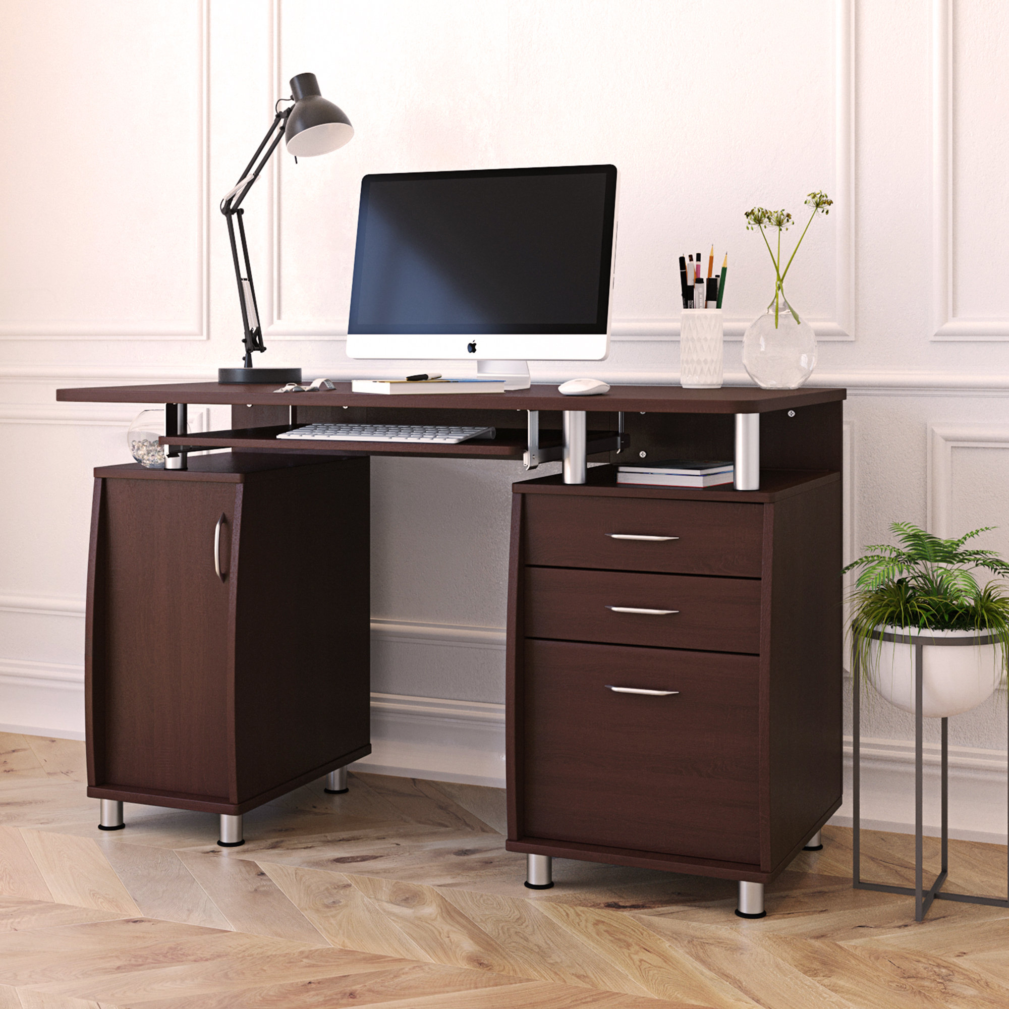 Latitude Run® Complete Workstation Computer Desk with Storage | Wayfair