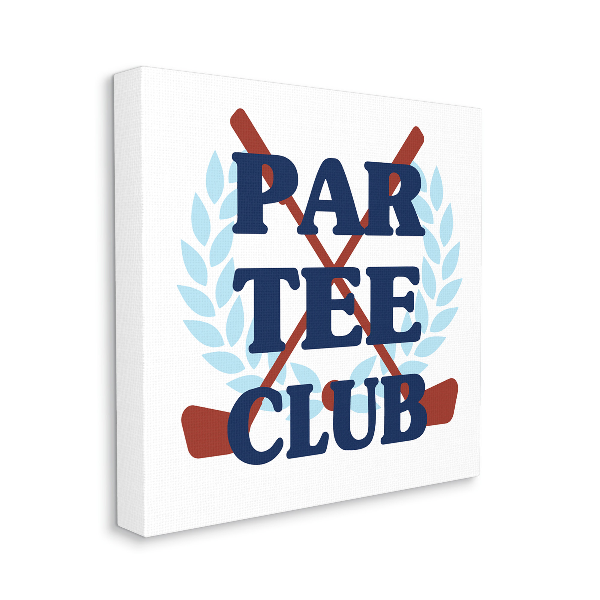 Stupell Industries Par Tee Club Golf Clubs On Canvas Graphic Art | Wayfair