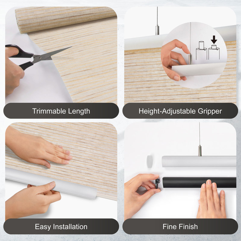 Symple Stuff Agris 36''W x 96''H, Hanging Room Divider, Sheer Semi ...