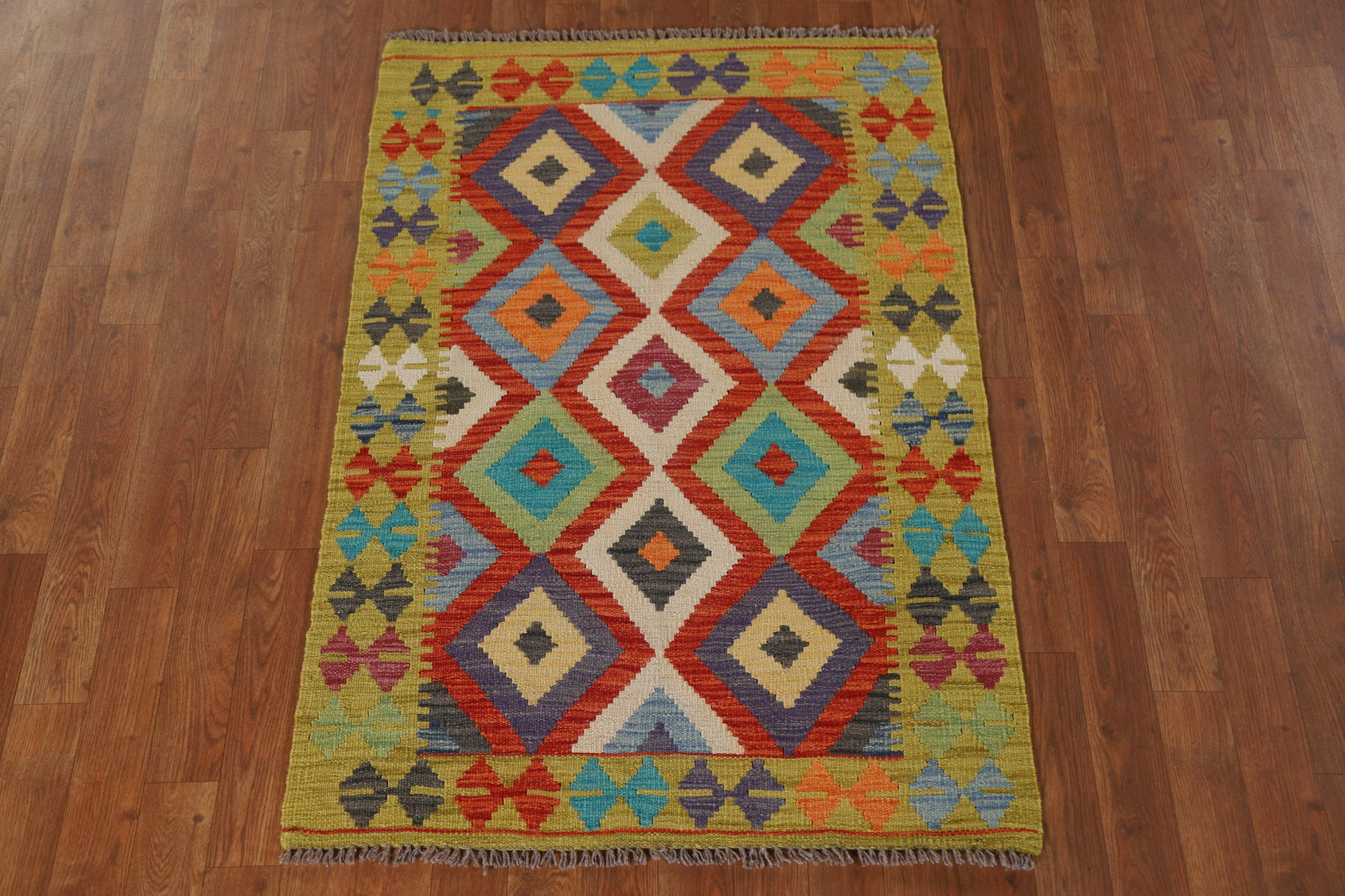 Dakota Fields South Western Wool Kilim Oriental Rug 3x4 | Wayfair