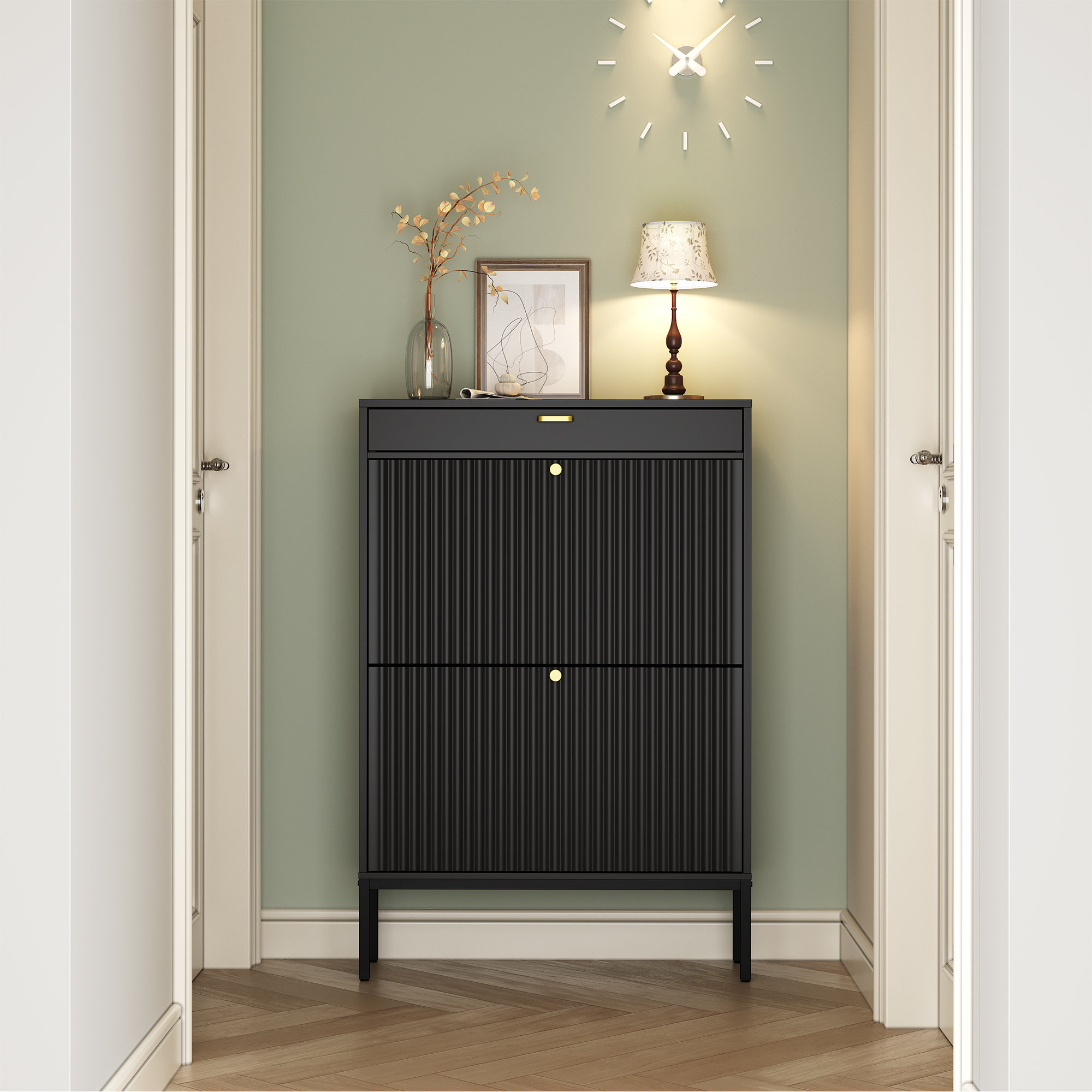 Latitude Run® Modern Minimalist Style Large Capacity Shoe Cabinet ...