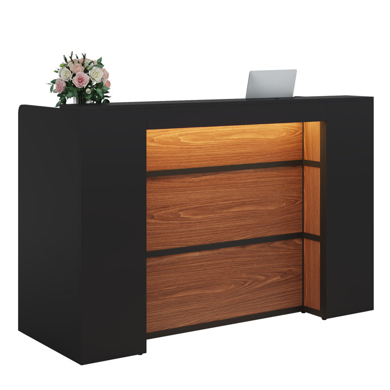 Wrought Studio™ Jacon Rectangular Reception Desk & Reviews | Wayfair