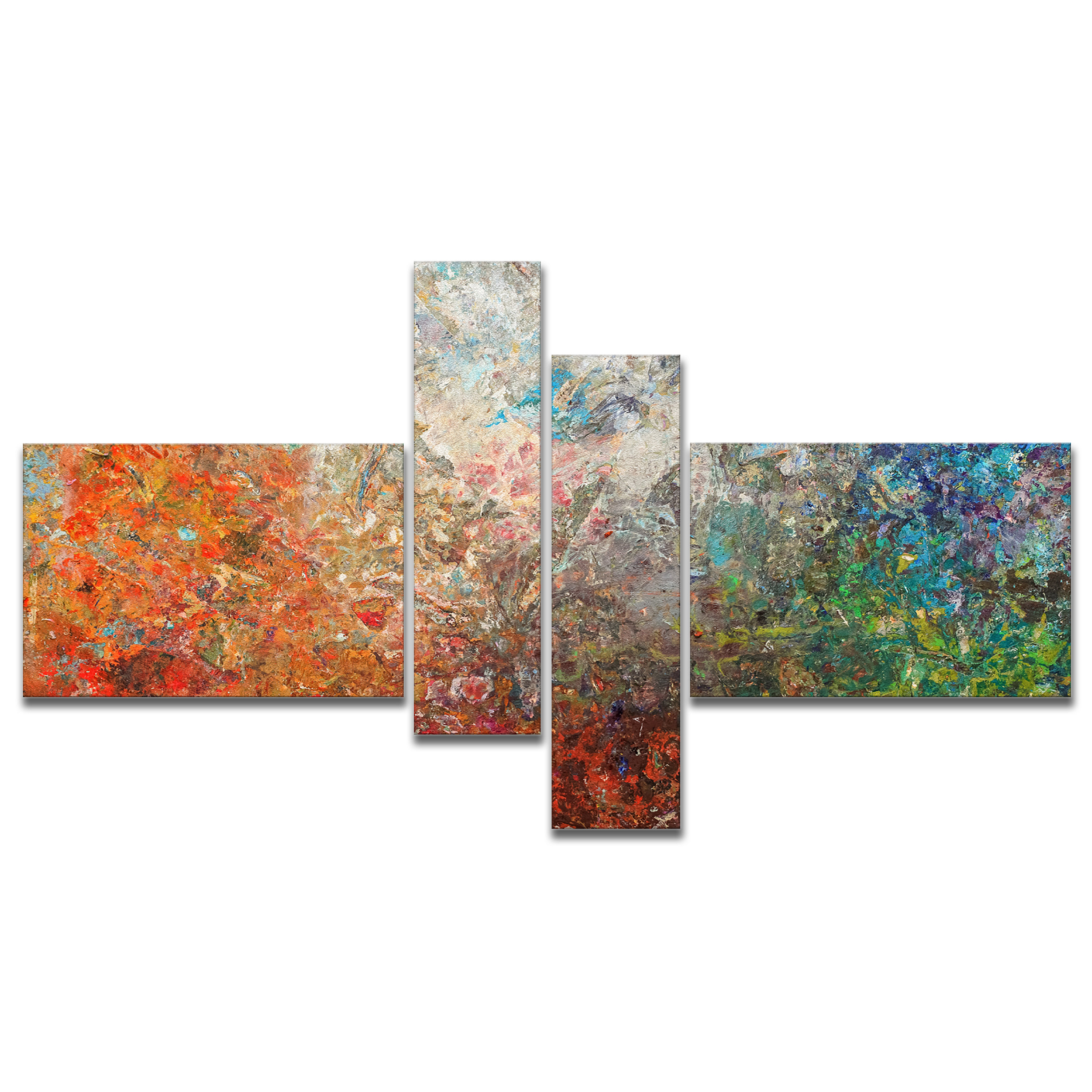 East Urban Home 'Board Stained Abstract Art' Graphic Art Print Multi ...