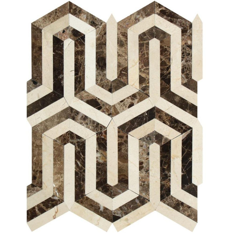 Stone & Tile Shoppe, Inc. Emperador Marble Novelty Mosaic Wall & Floor ...