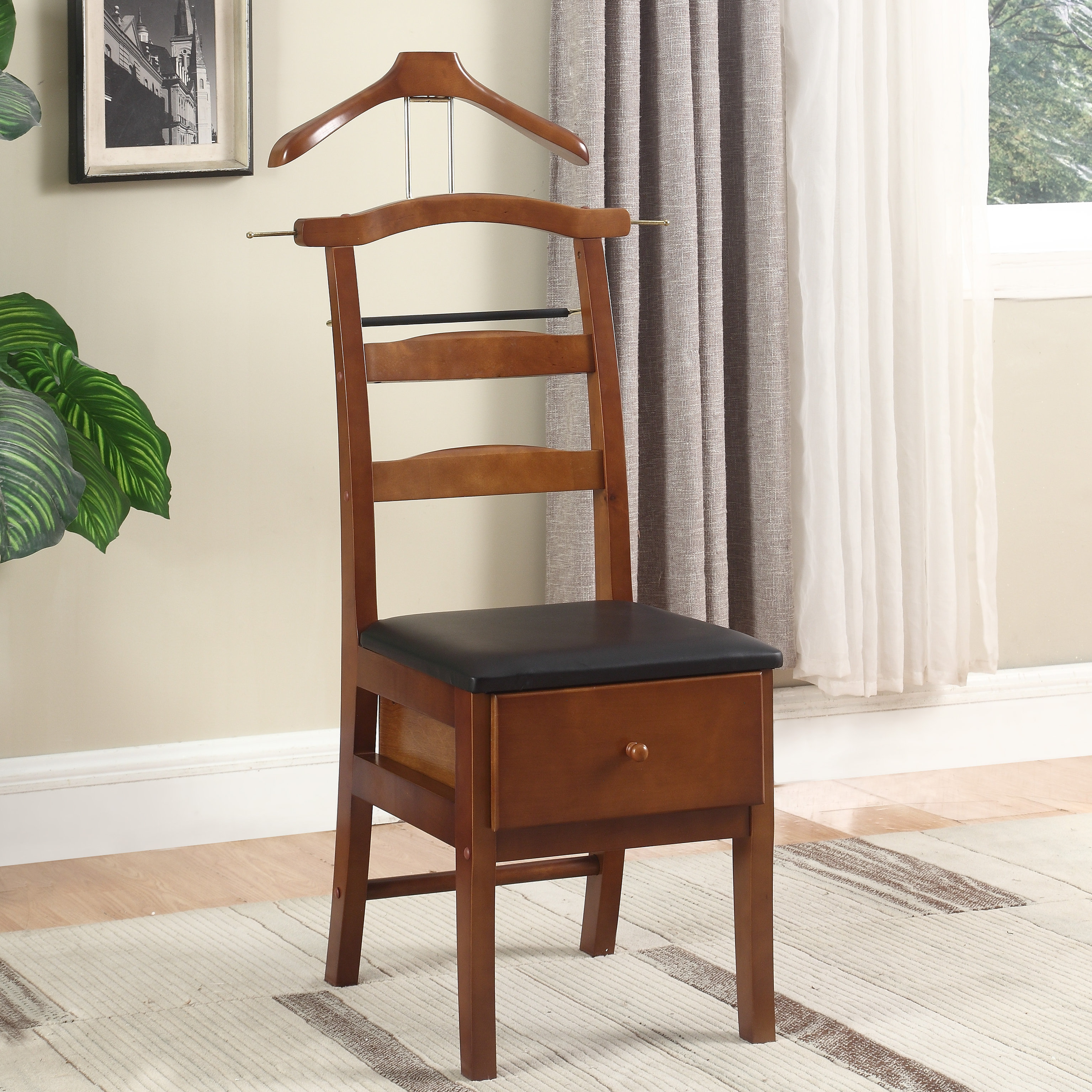 Darby Home Co Solid Wood Freestanding Valet Stand & Reviews | Wayfair