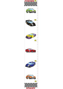 Mason & Marbles Race Car Growth Chart Wall Decal | Wayfair