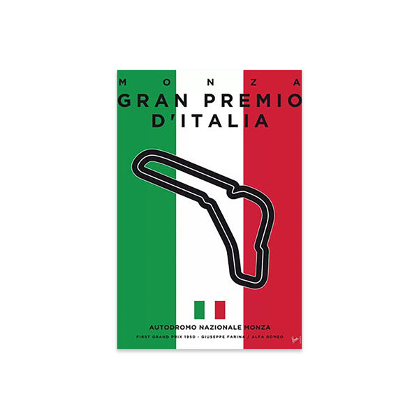Trinx F1 Monza Race Track Minimal by Chungkong - Unframed Graphic Art ...