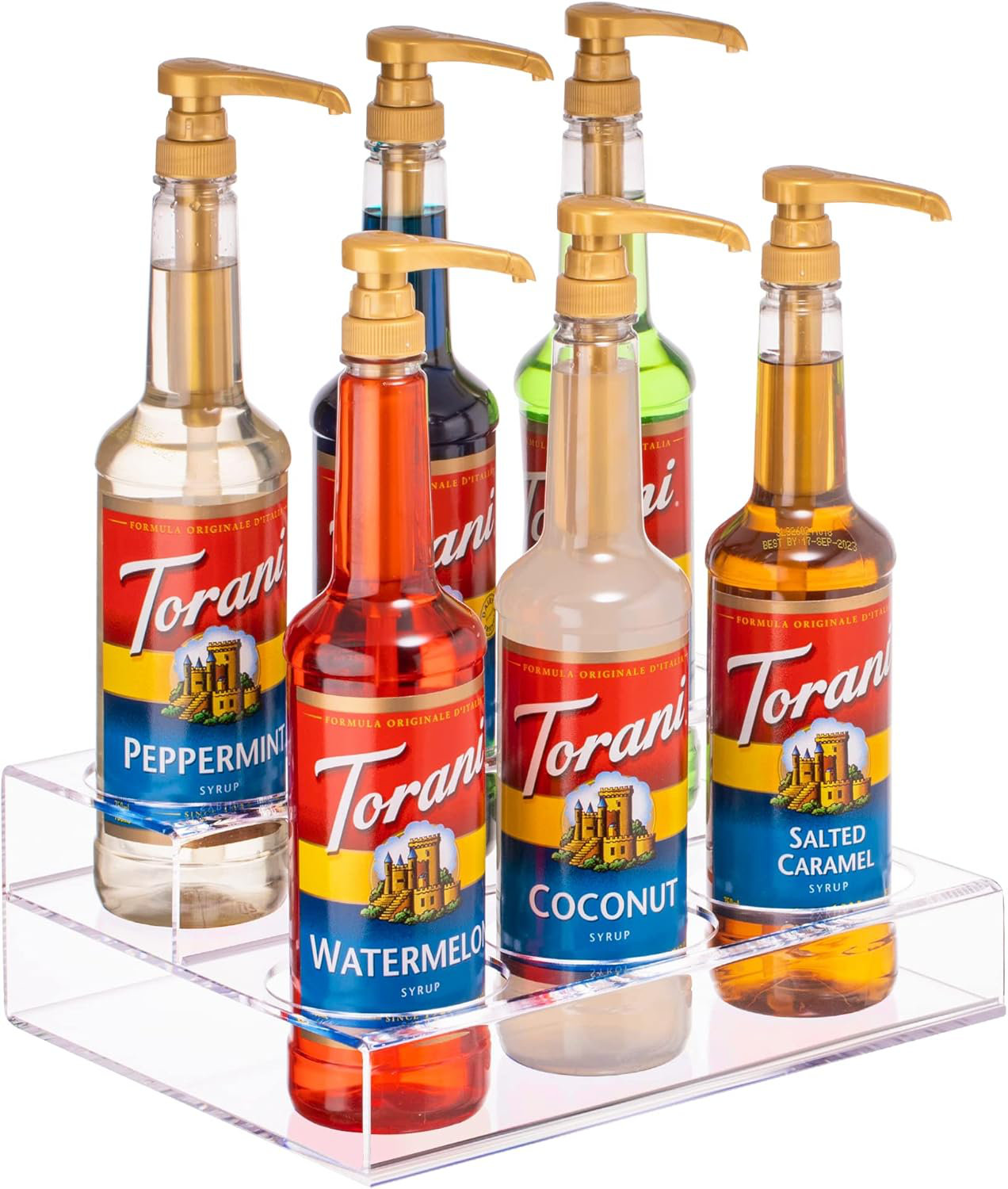 Orren Ellis Acrylic Bottle Holder Wine Display Riser | 6 Bottles, 2 ...