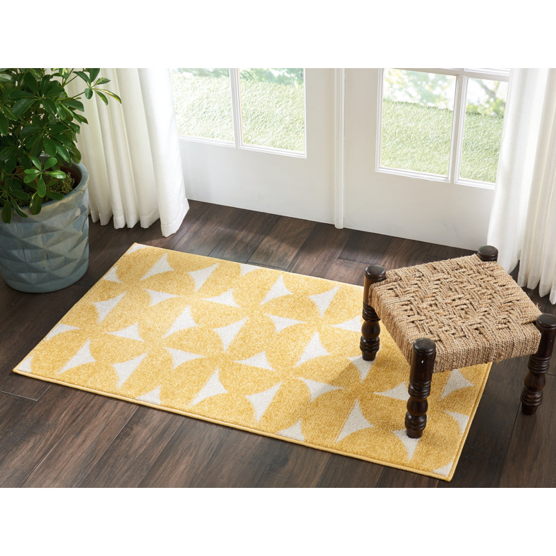 Wrought Studio Petrina Yellow Area Rug & Reviews | Wayfair