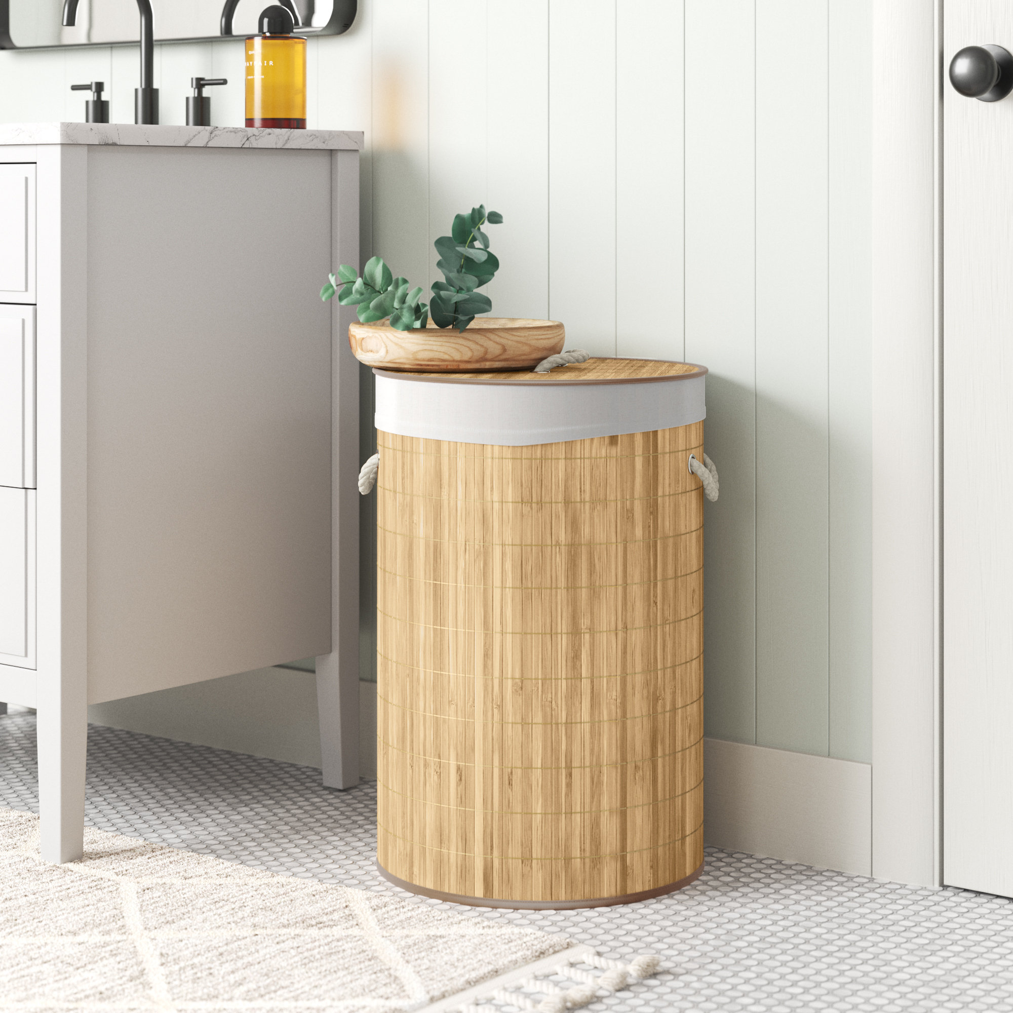 Sand & Stable™ Bamboo Collapsable Hamper & Reviews | Wayfair