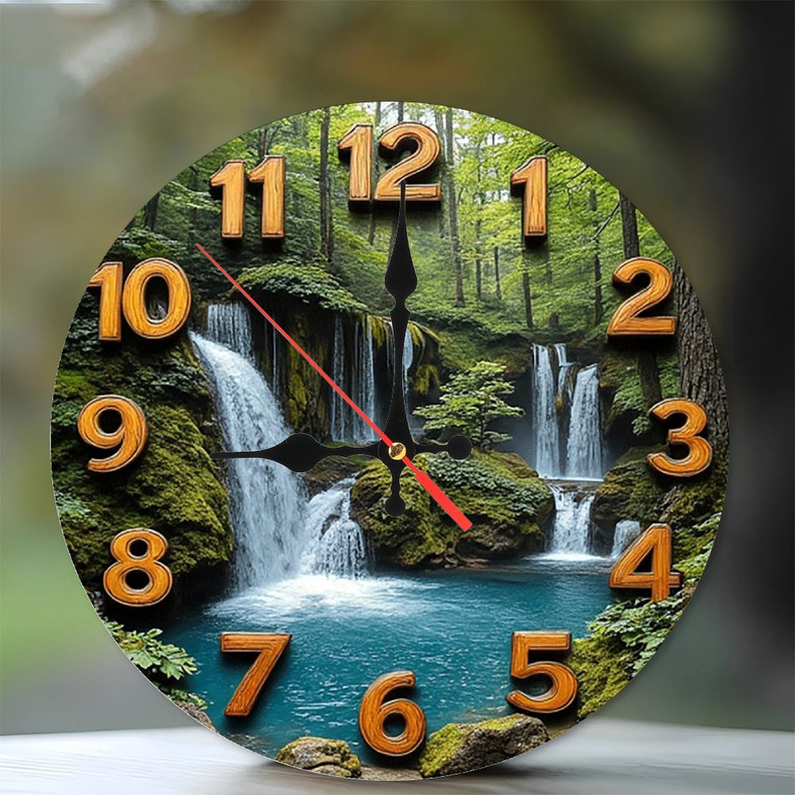 Union Rustic 10" Round MDF Wall Clock with Silent Quartz Movement and ...