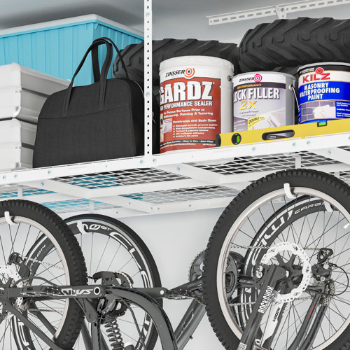 Rebrilliant Maryorie Steel Height -Adjustable Ceiling Mounted Rack ...