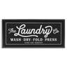 Trinx Vintage Laundry Sign Cursive Typography Framed Floater Canvas ...