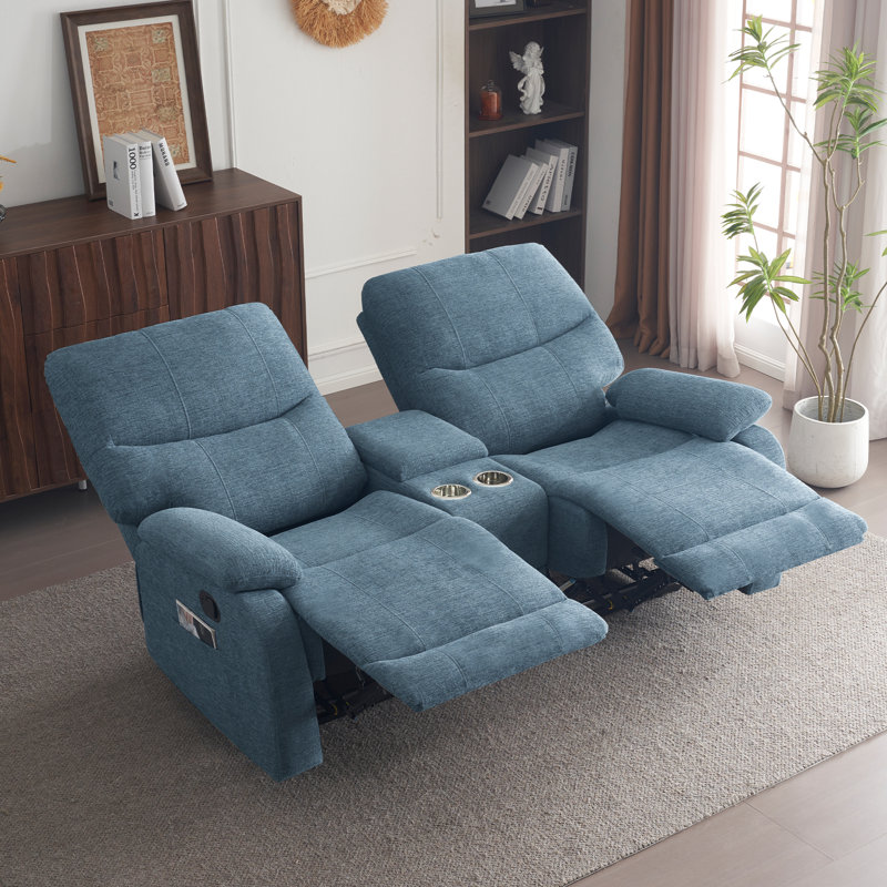 Latitude Run® Loveseat Recliner Sofa-manual Reclining Loveseat With ...