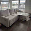 Ebern Designs Finkle 89 Inch Upholstery Sleeper Sectional Sofa with ...