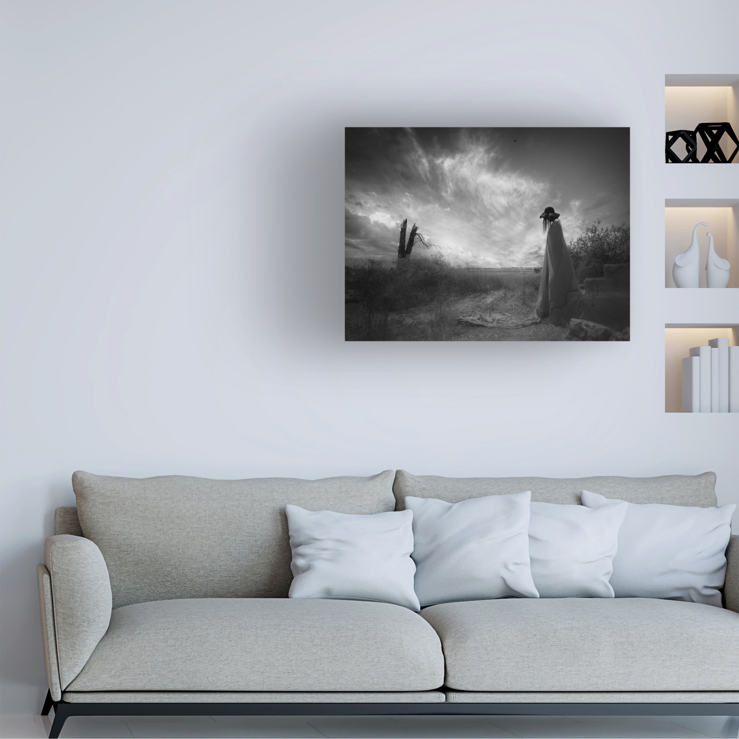 Ebern Designs Yuri Shepelev Katerina And Tree Canvas Art | Wayfair