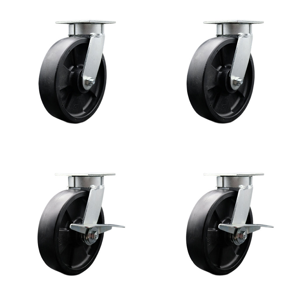 Service Caster Kingpinle Gla Filled Caster Set | Wayfair