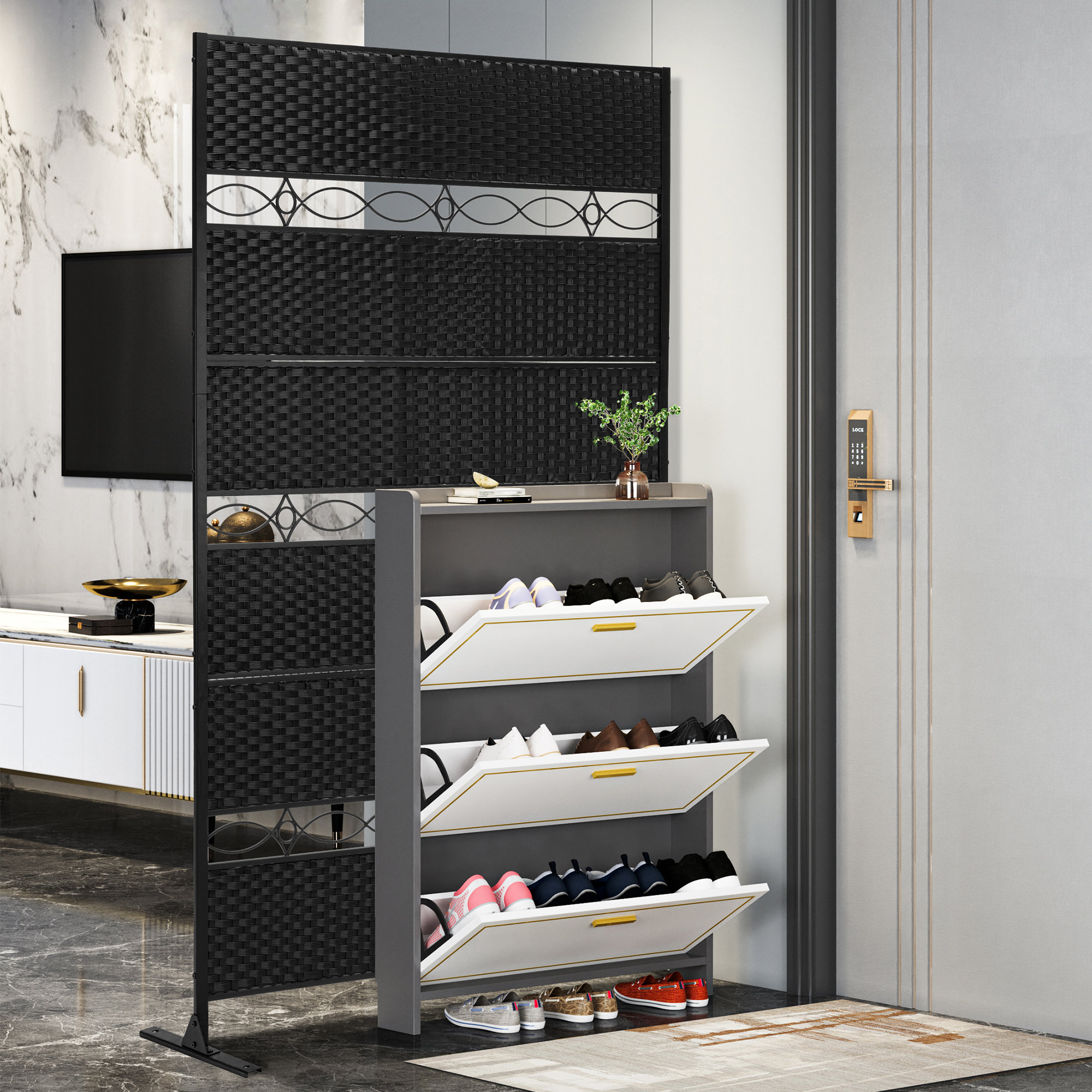 Yiimo Rattan Privacy Fence Screen | Wayfair