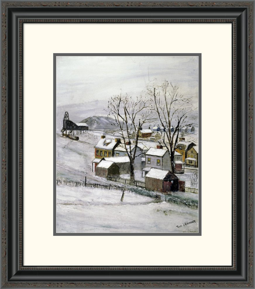 Global Gallery 'Coal Town' by Thomas J. Armour Framed Painting Print ...