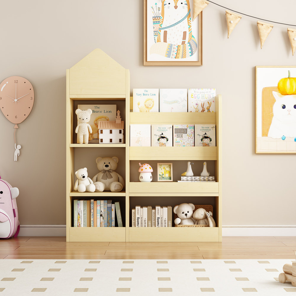 George Oliver Versatile Kids Storage Cabinet with Bookshelf, Baskets ...