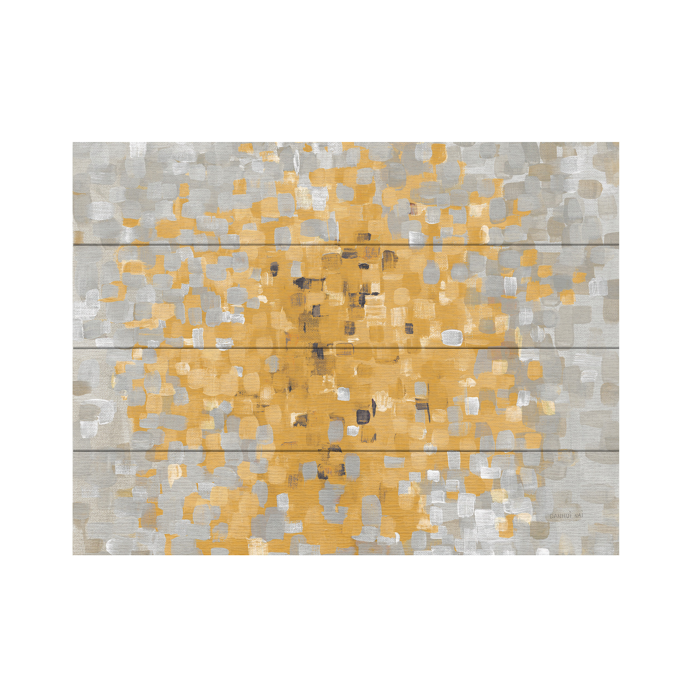 Wrought Studio™ Summer Blocks With Gray Crop On Wood by Danhui Nai ...