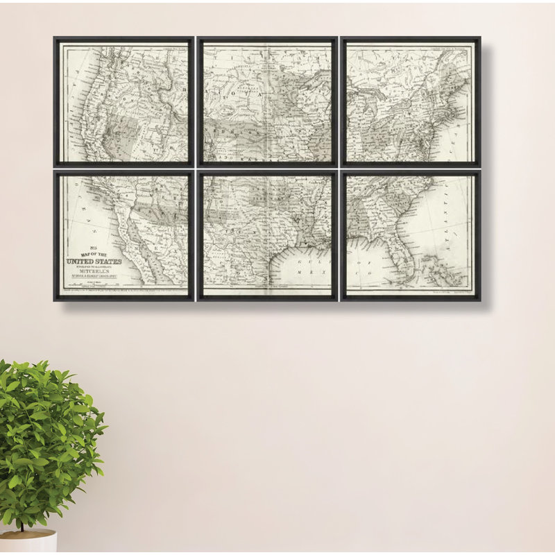 Williston Forge 'United States Sectional Map' Graphic Art Print Multi ...