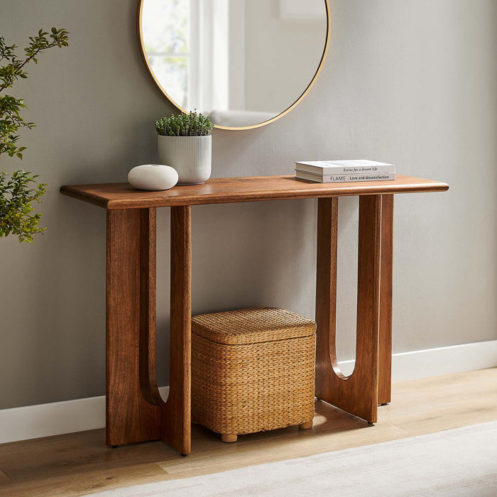 Modway Rivian 46'' Solid Wood Console Table | Wayfair