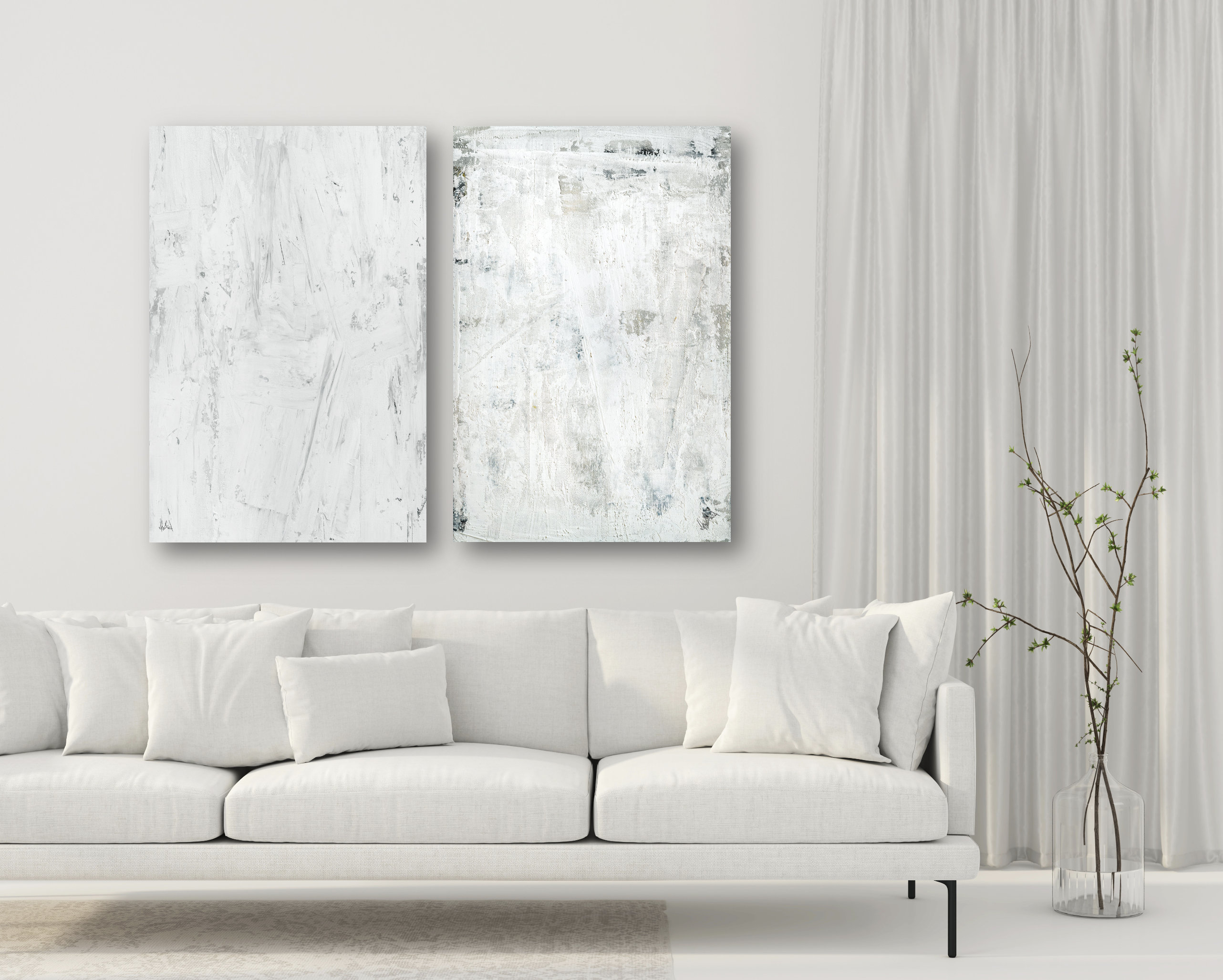 John Beard Collection Snow Set by John Beard - Artist Enhanced Canvas ...